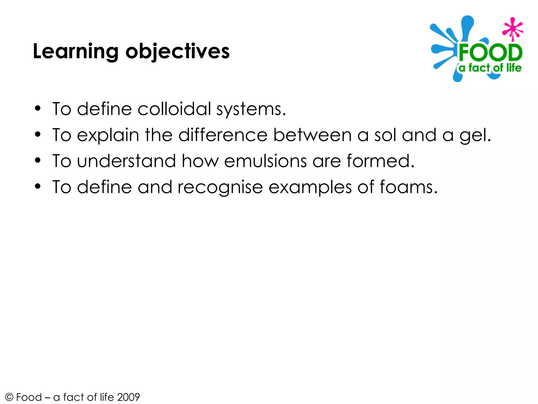 Colloidal system in food | PPT