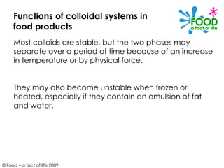 Colloidal system in food | PPT