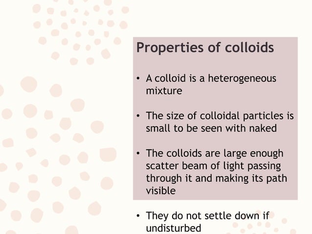 Colloidal systems in food | PPTX