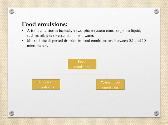Colloidal systems in food | PPTX
