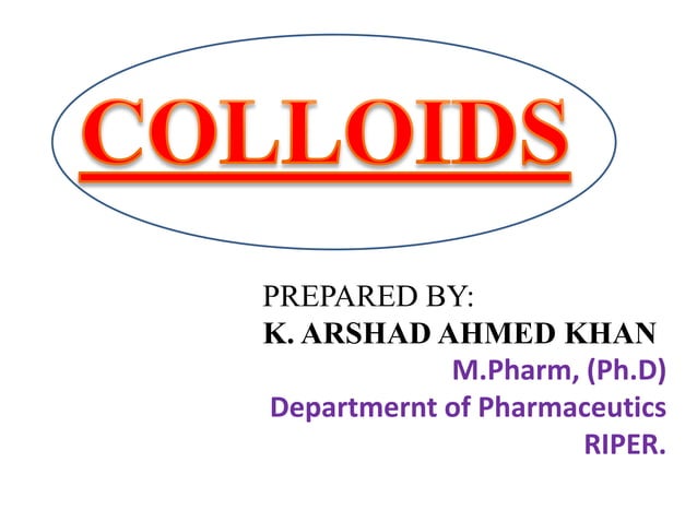 Colloids | PPTX | Chemistry | Science