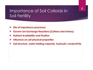 Colloidal properties of Soil and soil colloids | PPTX