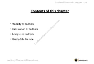 Colloids : A Detailed Explanation -Lecture-12 | PPT
