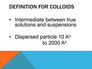 Colloids and macromolecules | PPT