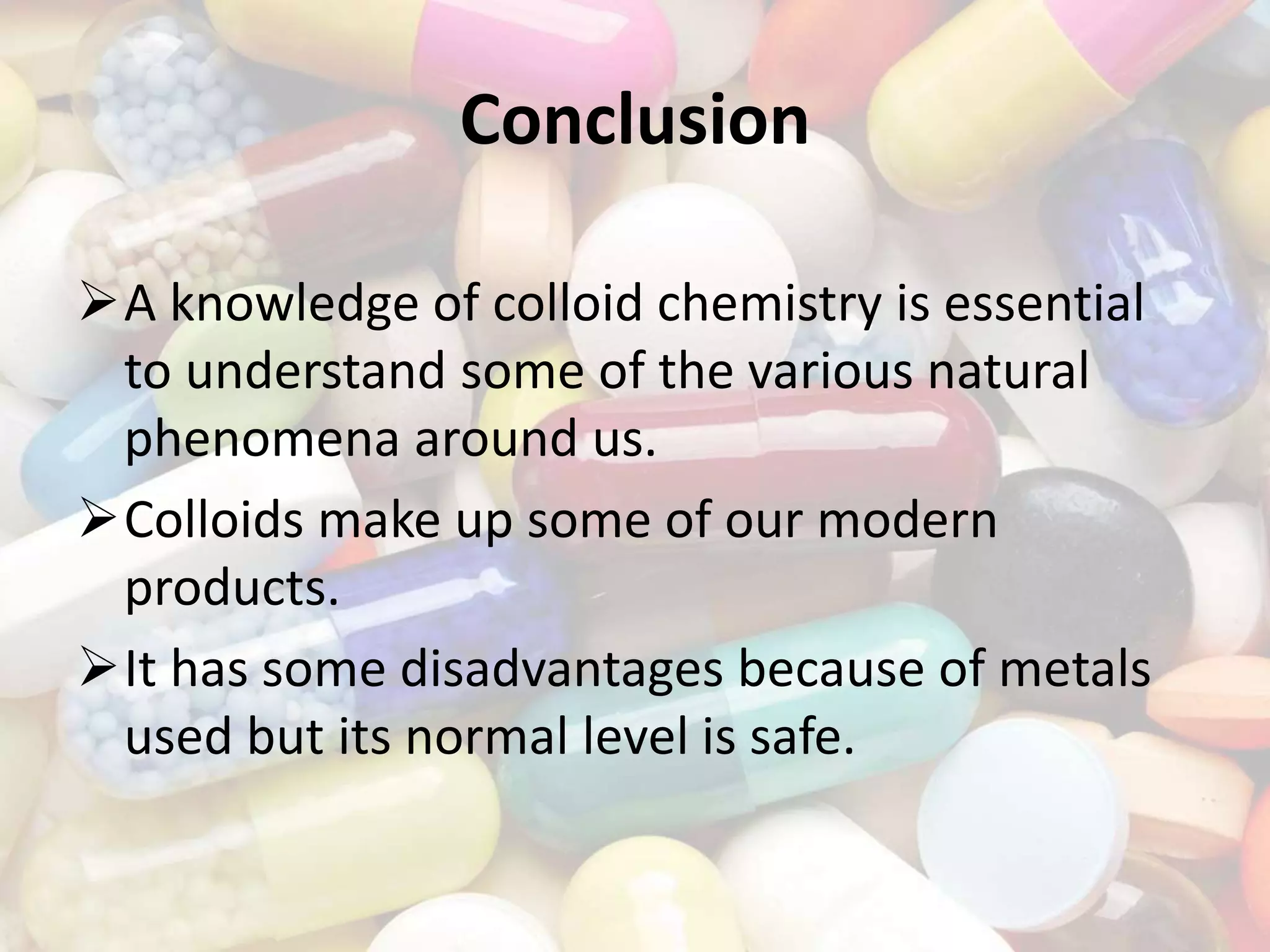 Colloids and their role in pharmaceutical industry | PPTX