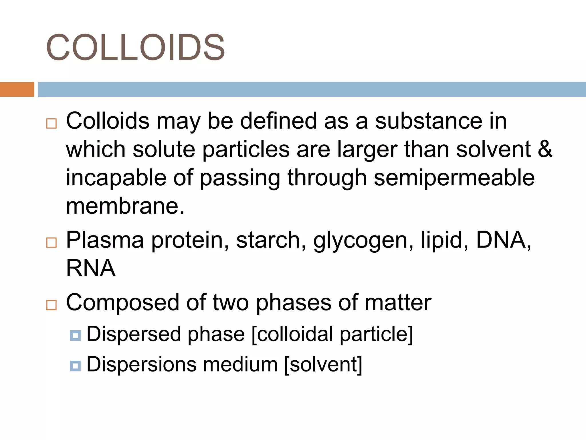 Colloids & Crystalloids | PPTX