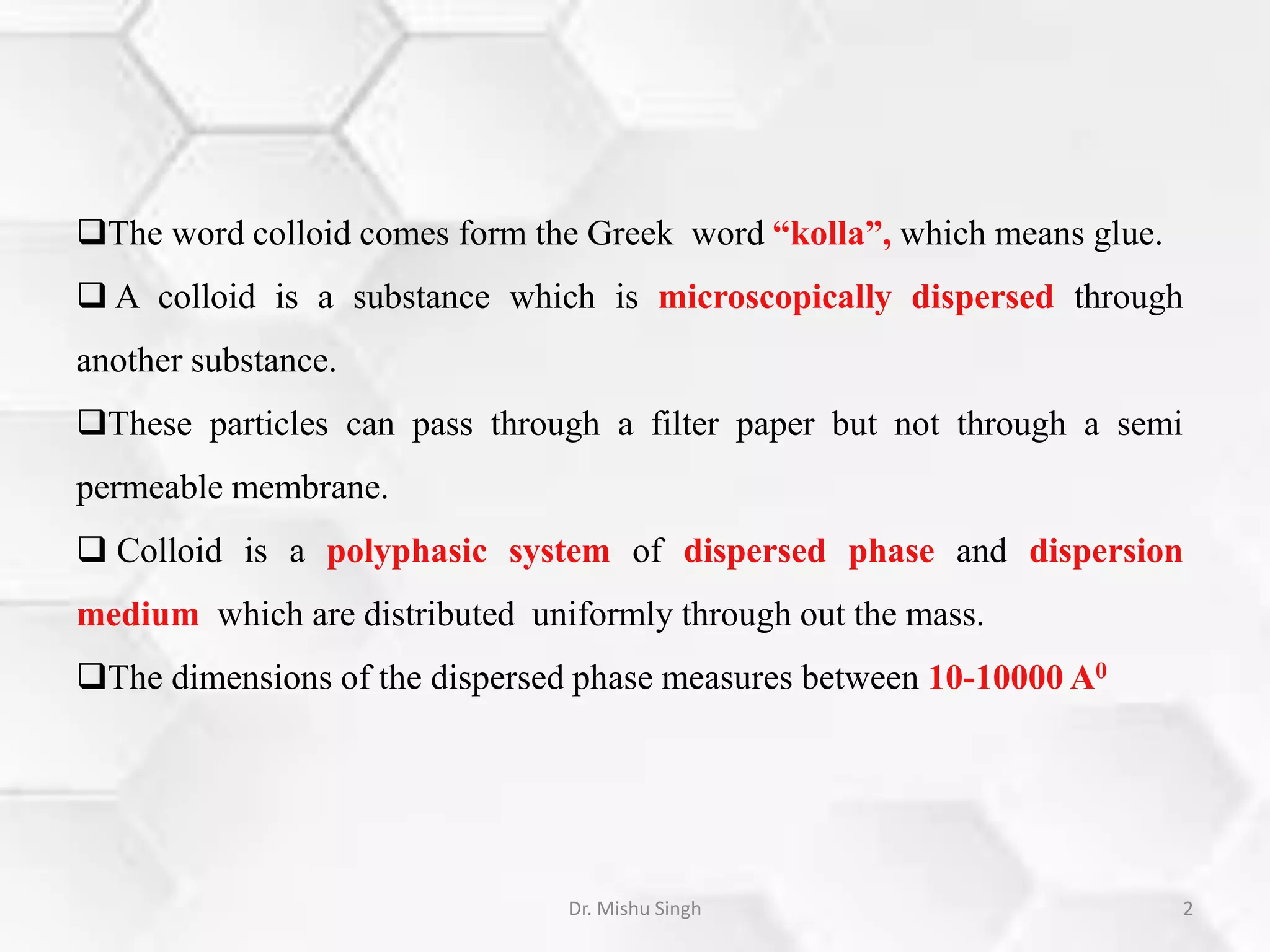 Colloids part 1 general introduction | PDF