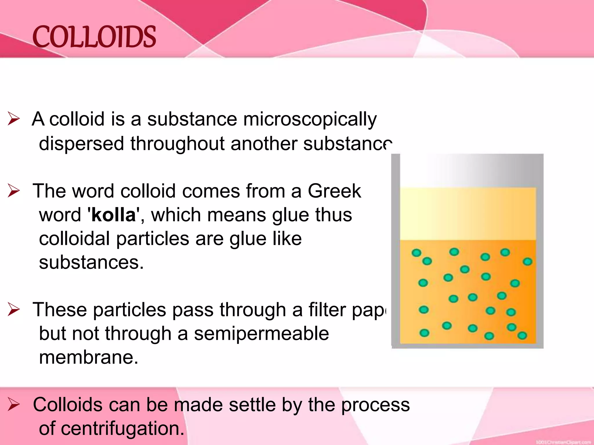 Colloids presentation slides | PPTX