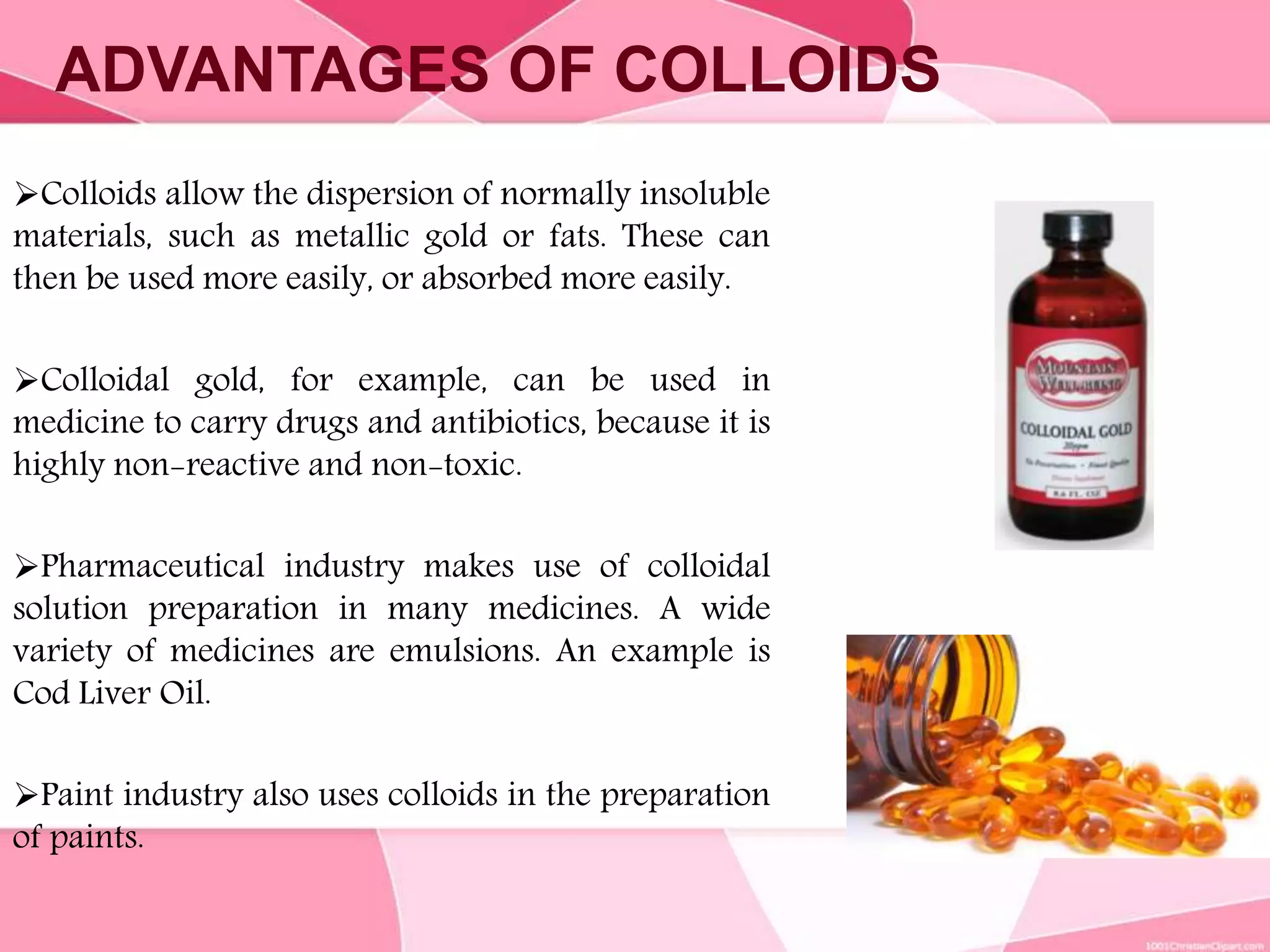 Colloids presentation slides | PPTX