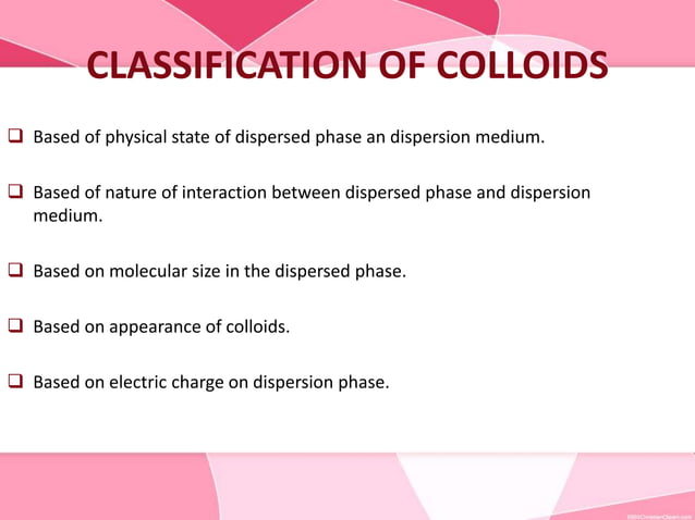 Colloids presentation slides | PPTX | Chemistry | Science