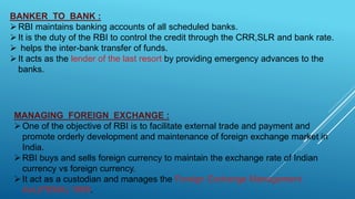 RBI AND ITS WORKING | PPT
