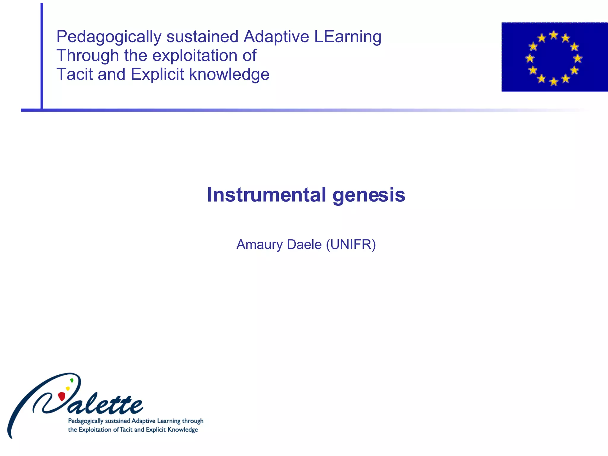 Instrumental genesis main concepts | PPT