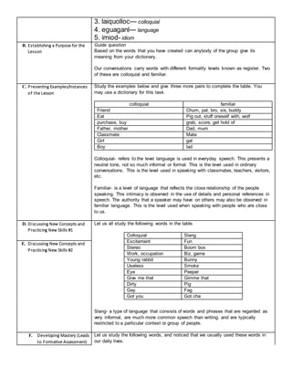 Colloquial | DOCX