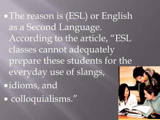 Colloquialisms, idioms, & slang module 2 my slide | PPTX