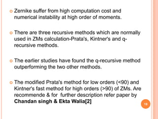 zernike moments for image classification | PPSX