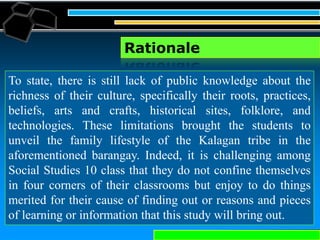 Colloquium about the kalagan tribe | PPTX