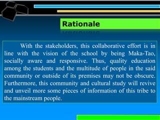 Colloquium about the kalagan tribe | PPTX