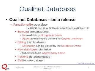 Overview of Qualinet multimedia databases | PPT