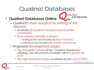 Overview of Qualinet multimedia databases | PPT