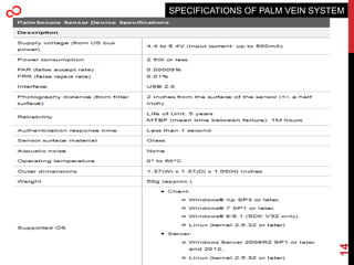 Palm Vein Technology | PPTX