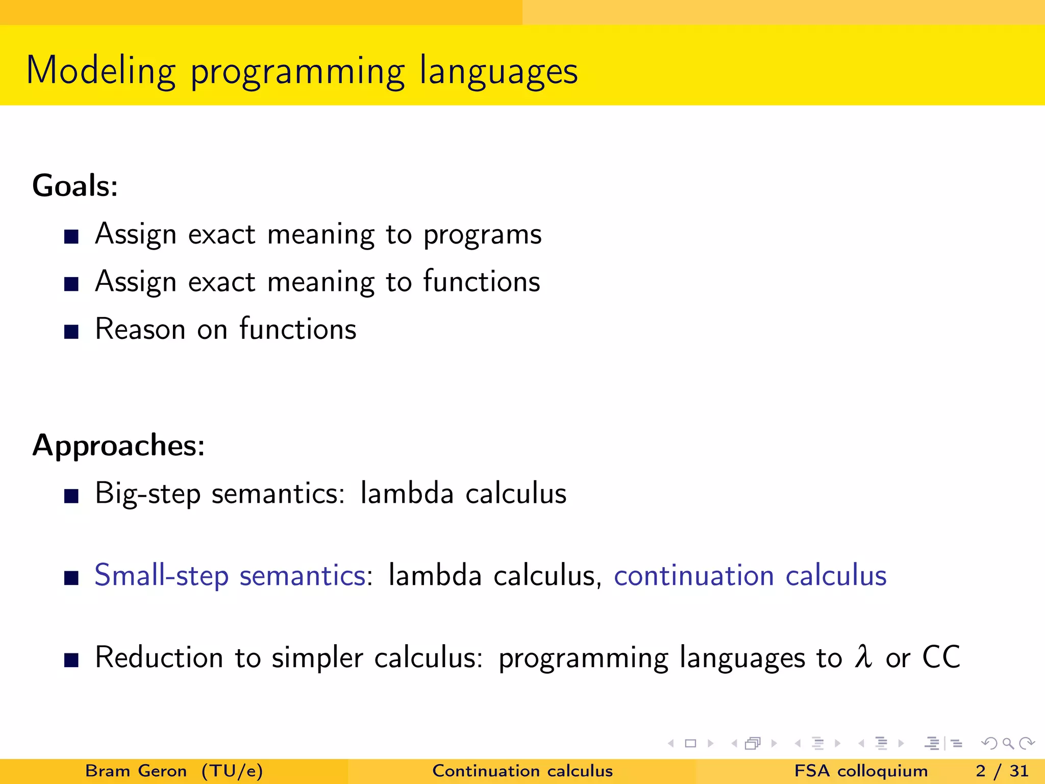 Colloquium presentation | PDF