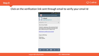 CollPoll Sign up guide for the app | PPT