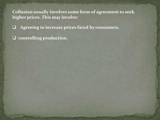 Collusion in oligopoly | PPTX