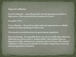 Collusion in oligopoly | PPTX