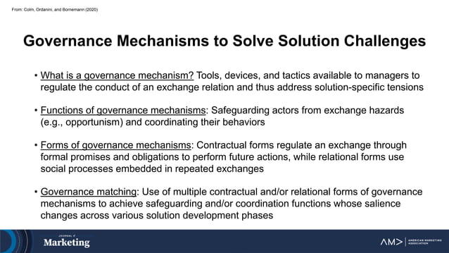 Dynamic Governance Matching in Solution Development | PPT