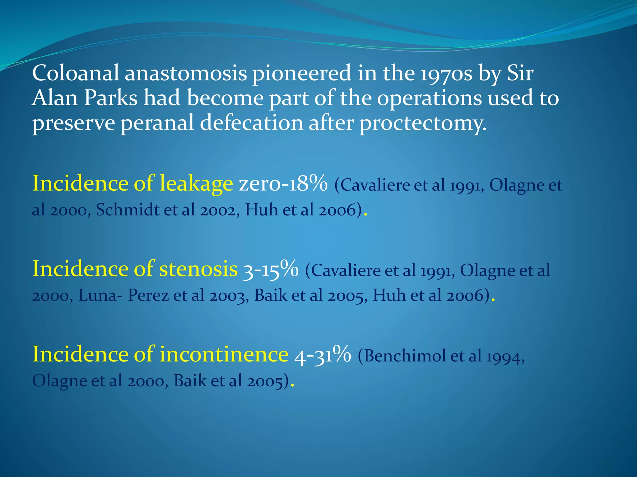 Coloanal anastomosis presentation (2) | PPT