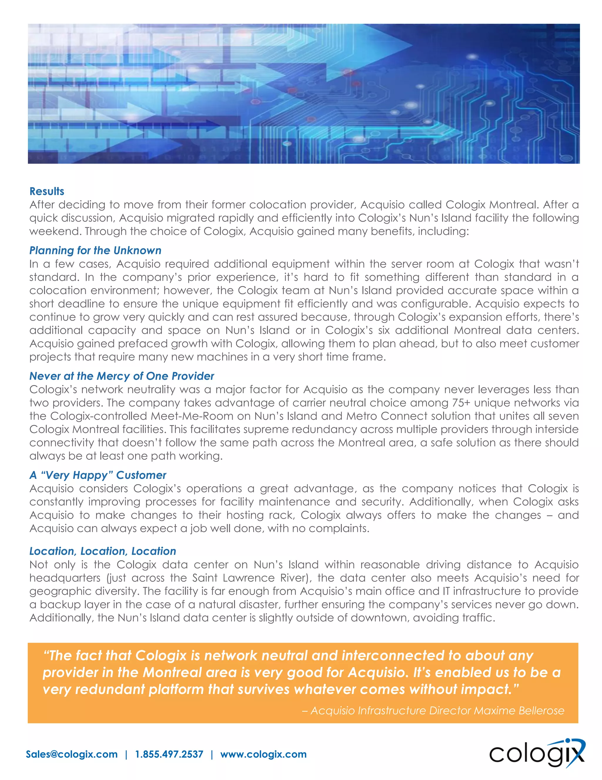 Cologix Digital Marketing Case Study | PDF