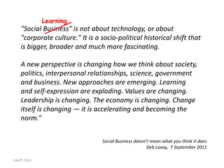 The future of learning is ... social | PPT