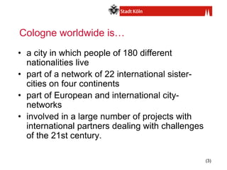 Cologne presentation- Partner Cities - how to make the most of it | PDF