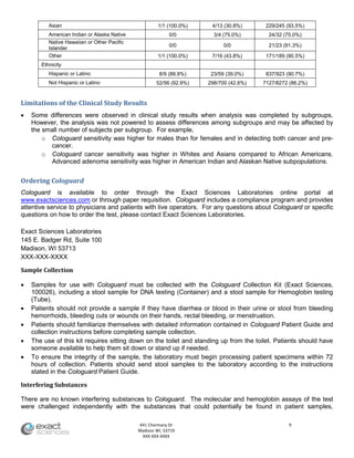 Cologuard (colorectal cancer test) physician labeling_fda | PDF