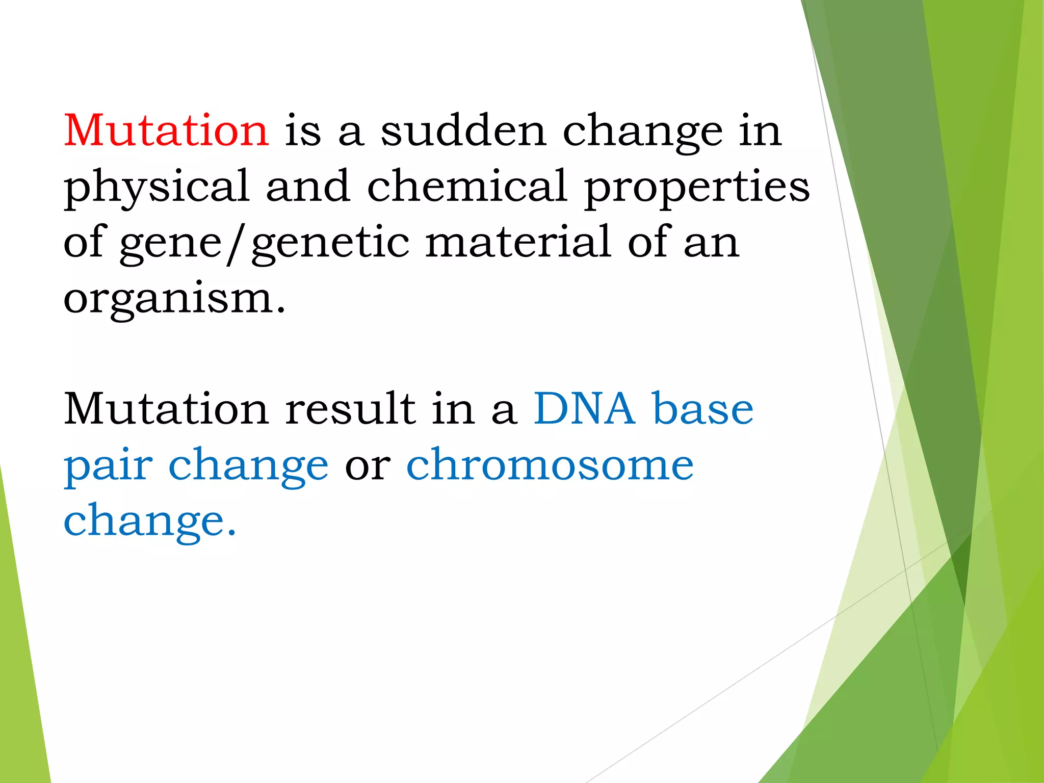 Mutation gene and chromosomal | PPTX
