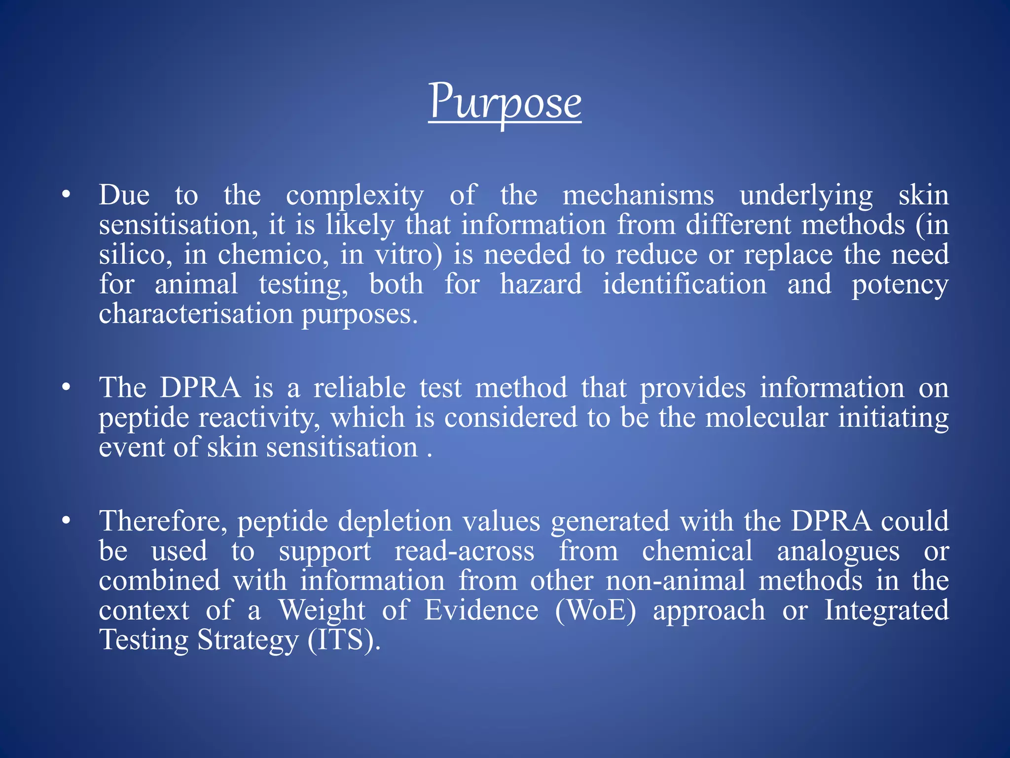 Direct Peptide Reactivity Assay(DPRA) | PPTX