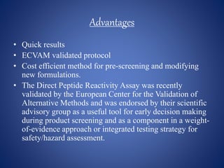 Direct Peptide Reactivity Assay(DPRA) | PPTX