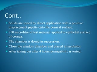 Bovine Corneal Opacity and Permeability Test | PPTX