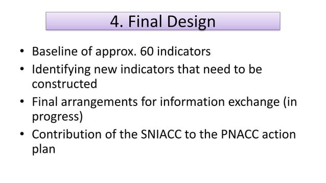 National Adaptation INdocator System - SNIACC | PPT