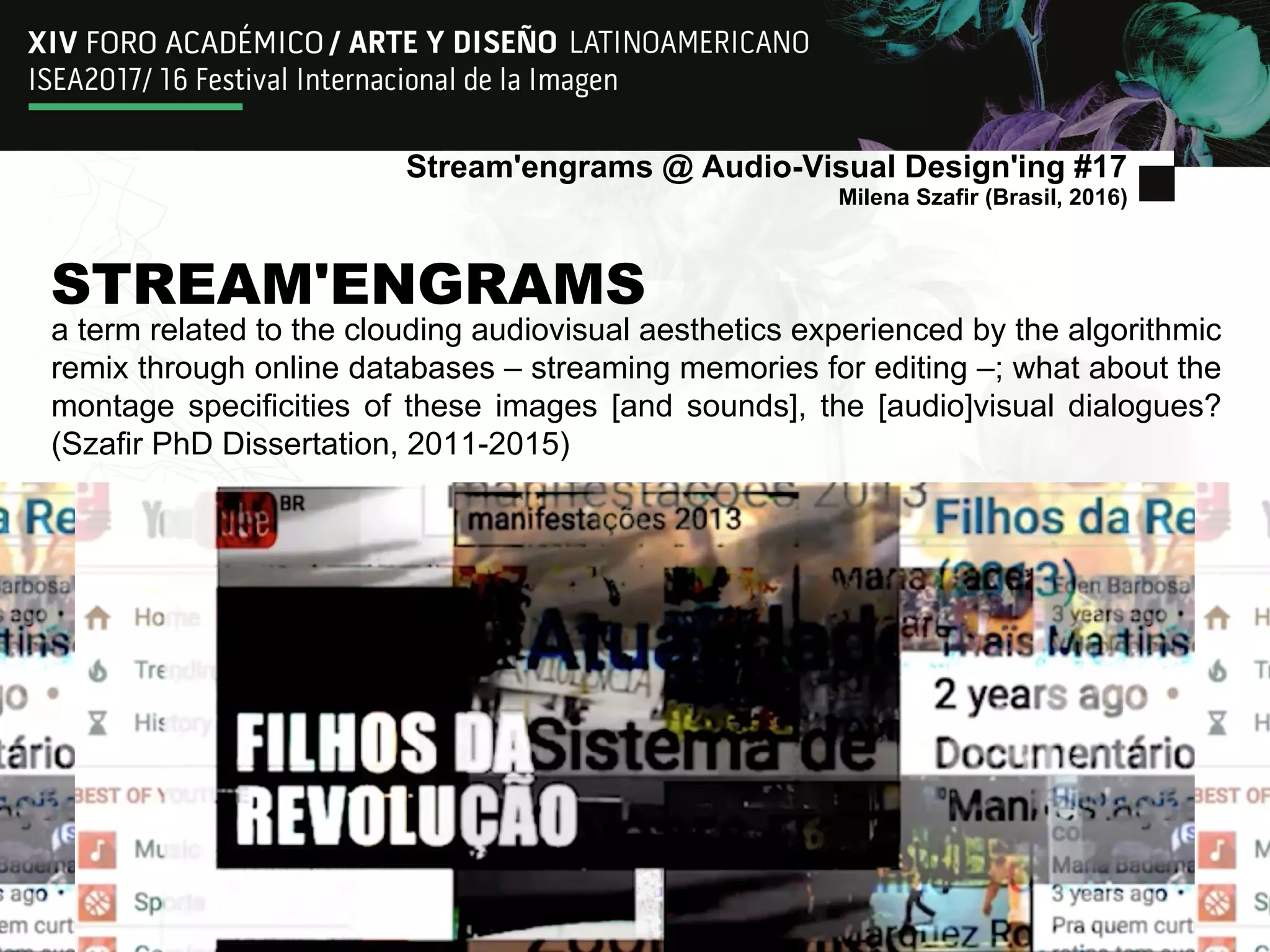 Stream'engrams @ Audio-Visual Design'ing #17 | PPT