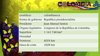 DATOS BÁSICOS DE COLOMBIA | PPTX