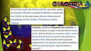 DATOS BÁSICOS DE COLOMBIA | PPTX
