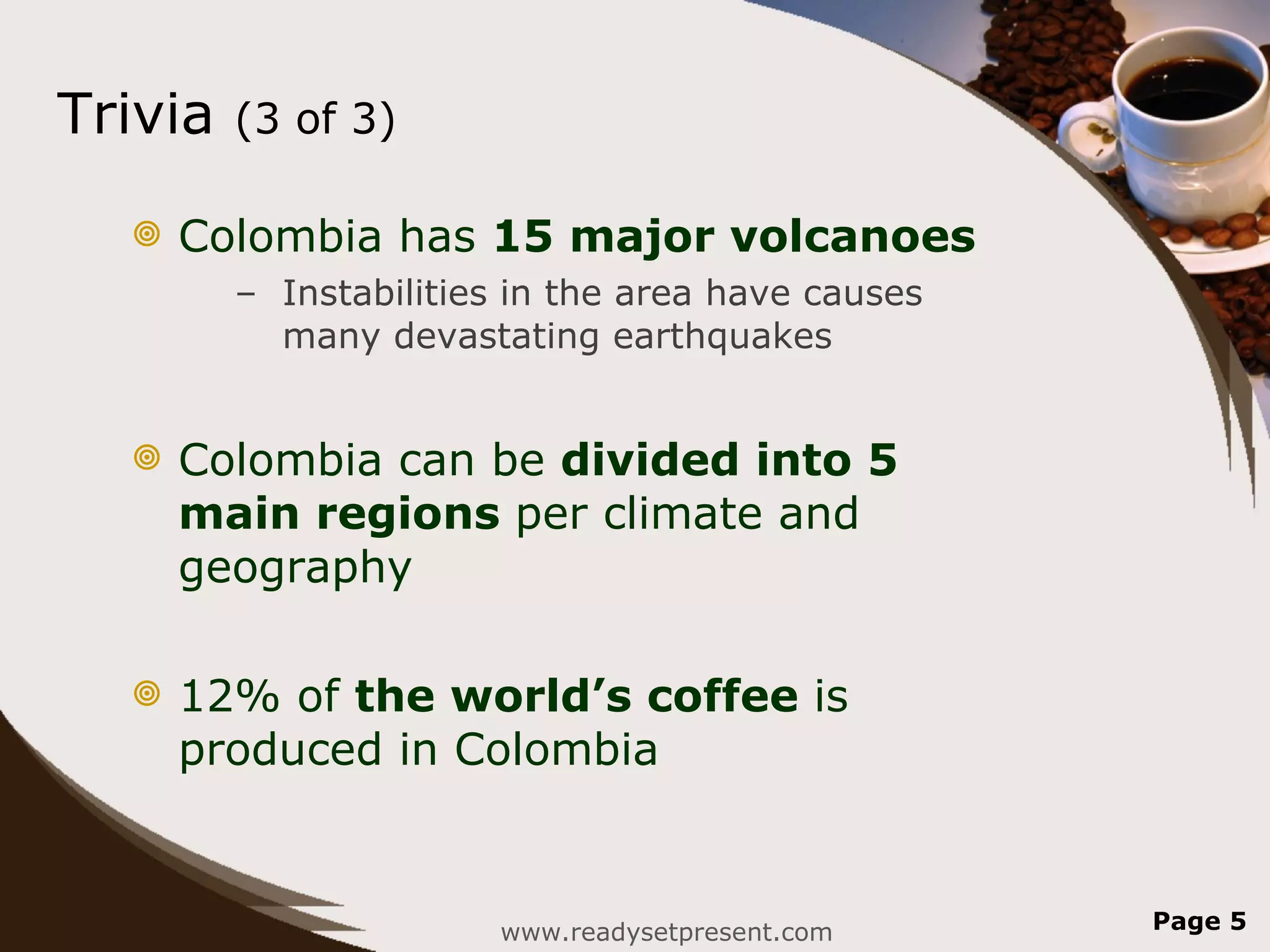 Colombia PowerPoint Content | PPT