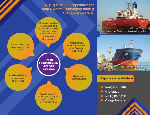 Colombo Dockyard rapid response afloat repairs flyer