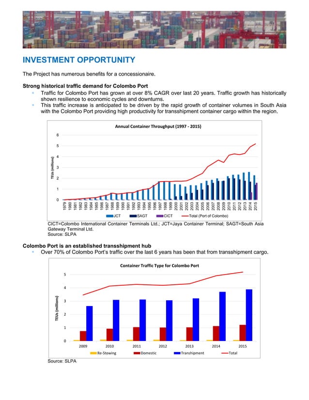 Colombo Port East Container Terminal - Market Awareness Brochure | PDF
