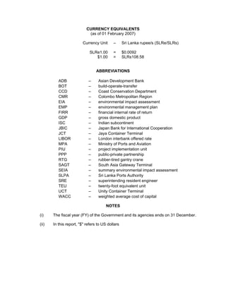 Colombo port expansion project (2) | PDF