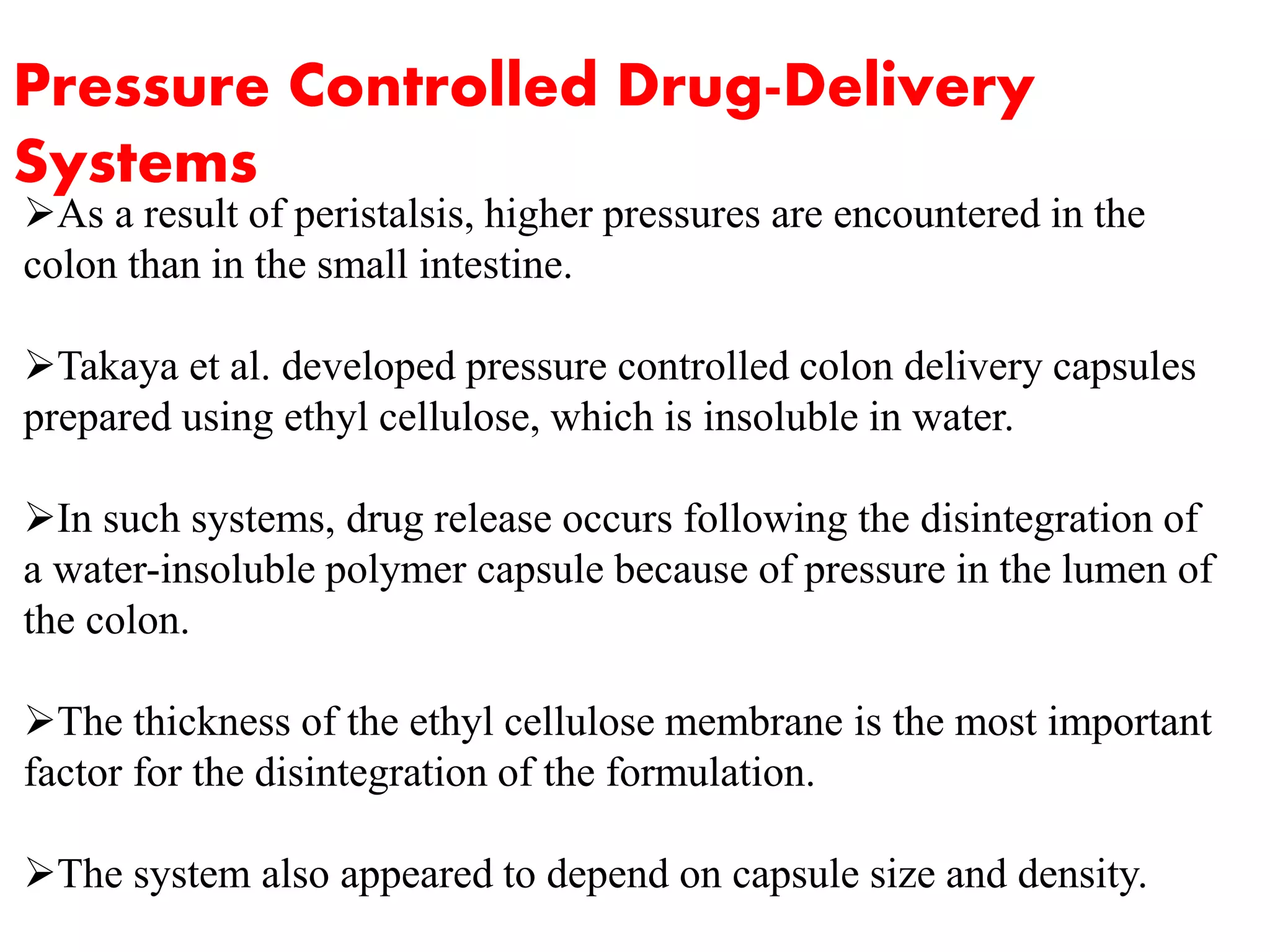 Colon specific drug delivery system | PPTX