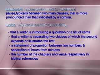Colon VS Semicolon | PPT