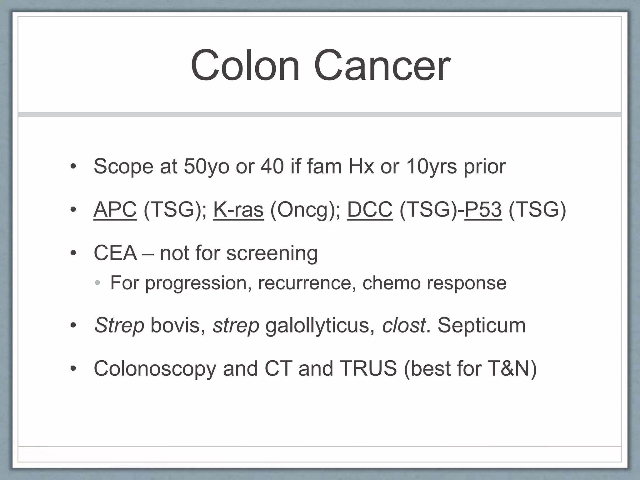 Colon ABSITE review | PPTX