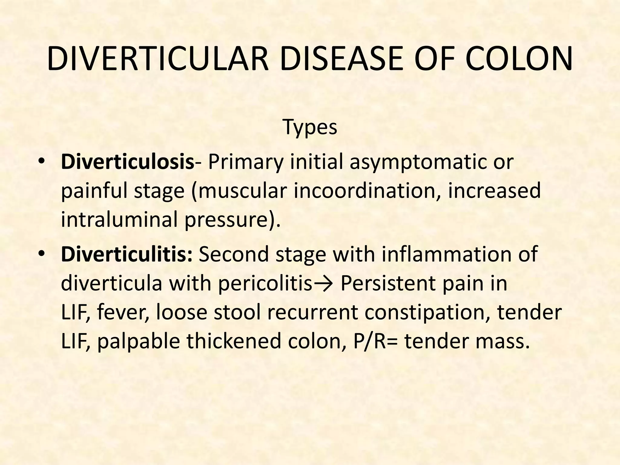 Important disorders of colon | PPSX